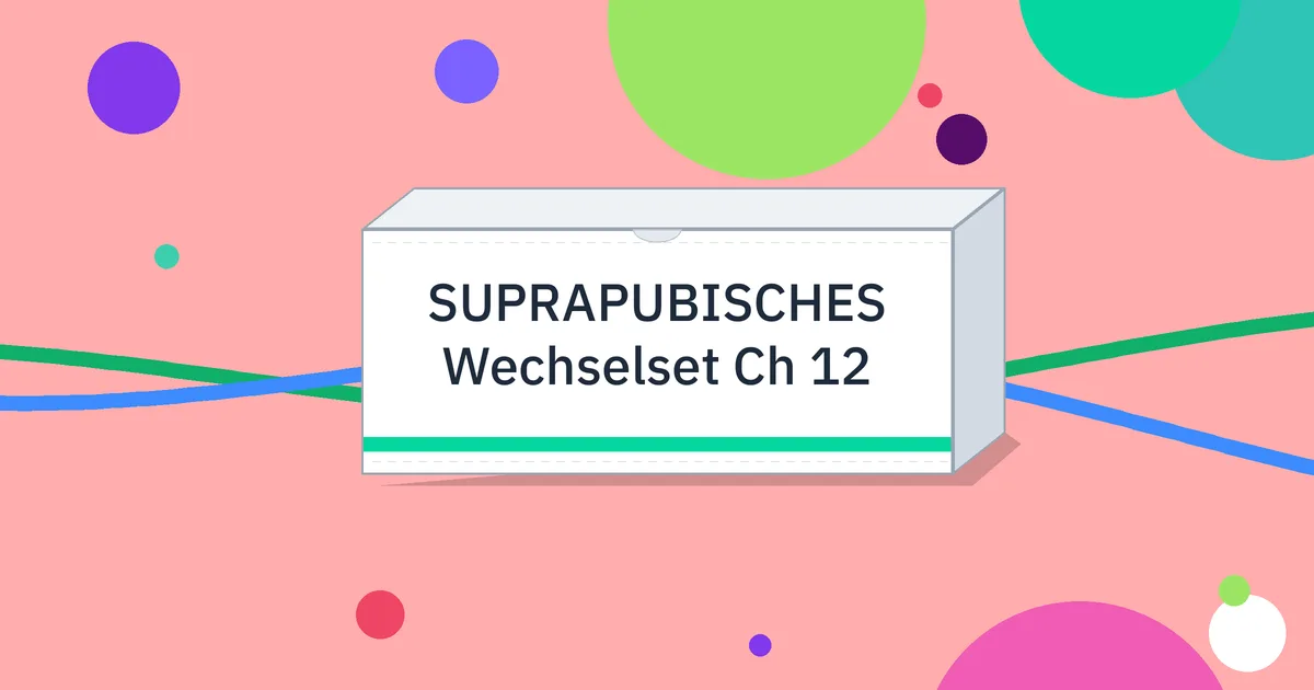 Symbolbild: Packung mit der Aufschrift SUPRAPUBISCHES Wechselset Ch 12 (PZN 01153160) – Verfügbarkeit und Bezug in Apotheken in Frankfurt am Main