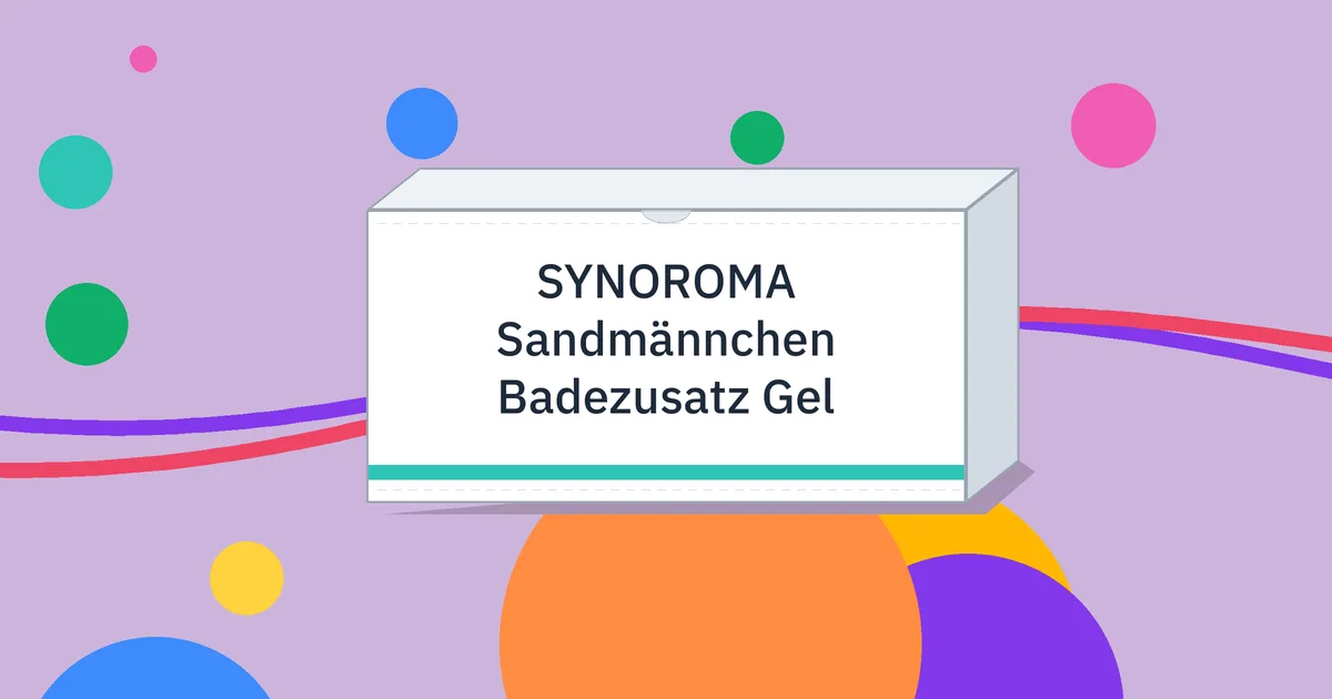 Symbolbild: Packung mit der Aufschrift SYNOROMA Sandmännchen Badezusatz Gel (PZN 01489730) – Verfügbarkeit und Bezug in Apotheken in Frankfurt am Main