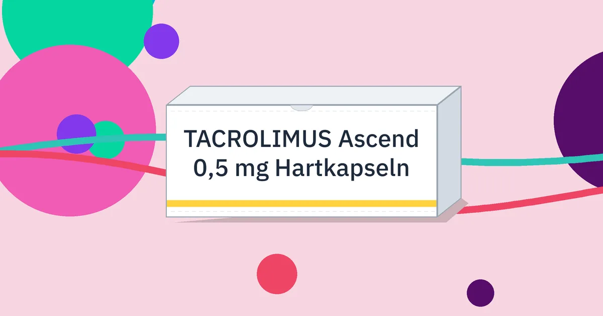 Symbolbild: Packung mit der Aufschrift TACROLIMUS Ascend 0,5 mg Hartkapseln (PZN 18899722) – Verfügbarkeit und Bezug in Apotheken in Frankfurt am Main