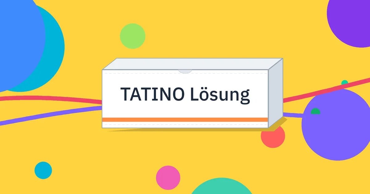 Symbolbild: Packung mit der Aufschrift TATINO Lösung (PZN 04900048) – Verfügbarkeit und Bezug in Apotheken in Frankfurt am Main