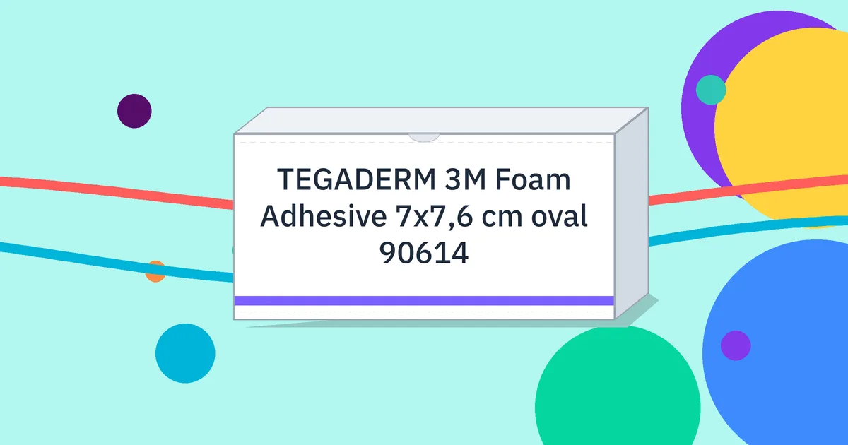 Symbolbild: Packung mit der Aufschrift TEGADERM 3M Foam Adhesive 7x7,6 cm oval 90614 (PZN 05490836) – Verfügbarkeit und Bezug in Apotheken in Frankfurt am Main