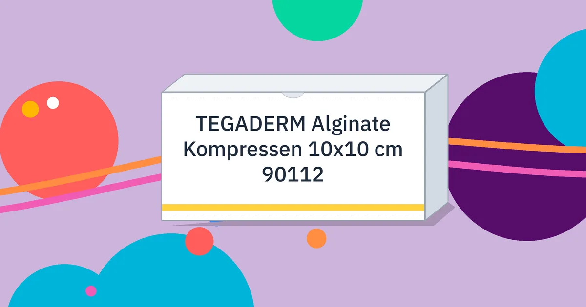 Symbolbild: Packung mit der Aufschrift TEGADERM Alginate Kompressen 10x10 cm 90112 (PZN 04971373) – Verfügbarkeit und Bezug in Apotheken in Frankfurt am Main