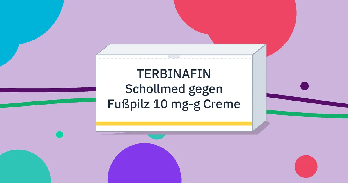 Symbolbild: Packung mit der Aufschrift TERBINAFIN Schollmed gegen Fußpilz 10 mg-g Creme (PZN 16134286) – Verfügbarkeit und Bezug in Apotheken in Frankfurt am Main