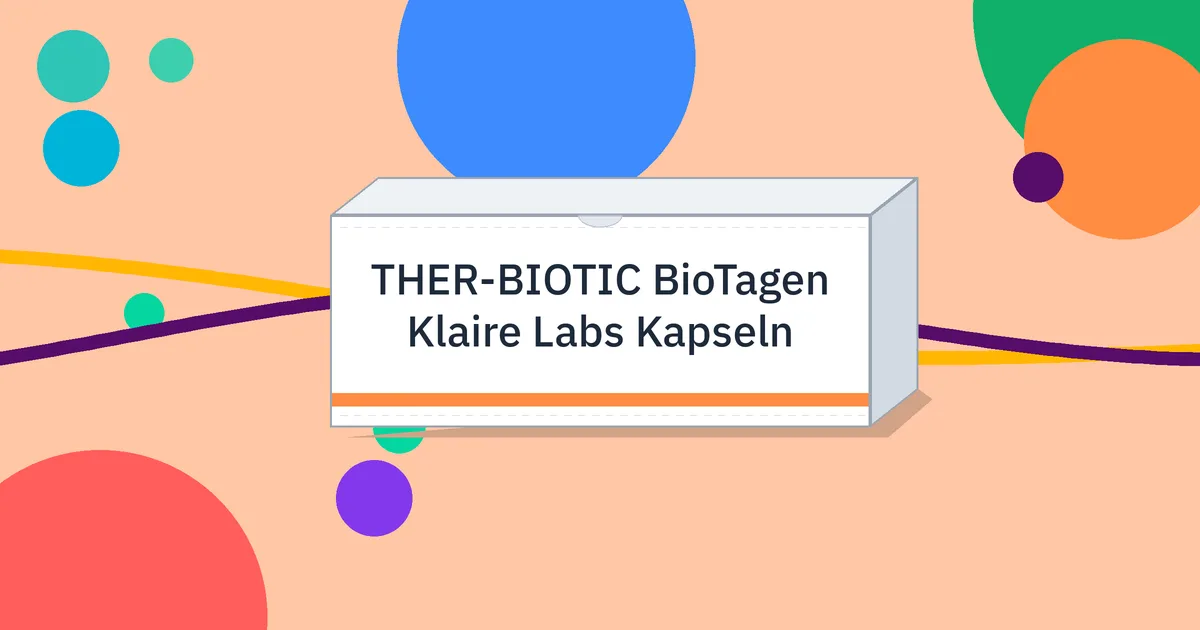 Symbolbild: Packung mit der Aufschrift THER-BIOTIC BioTagen Klaire Labs Kapseln (PZN 20217954) – Verfügbarkeit und Bezug in Apotheken in Frankfurt am Main