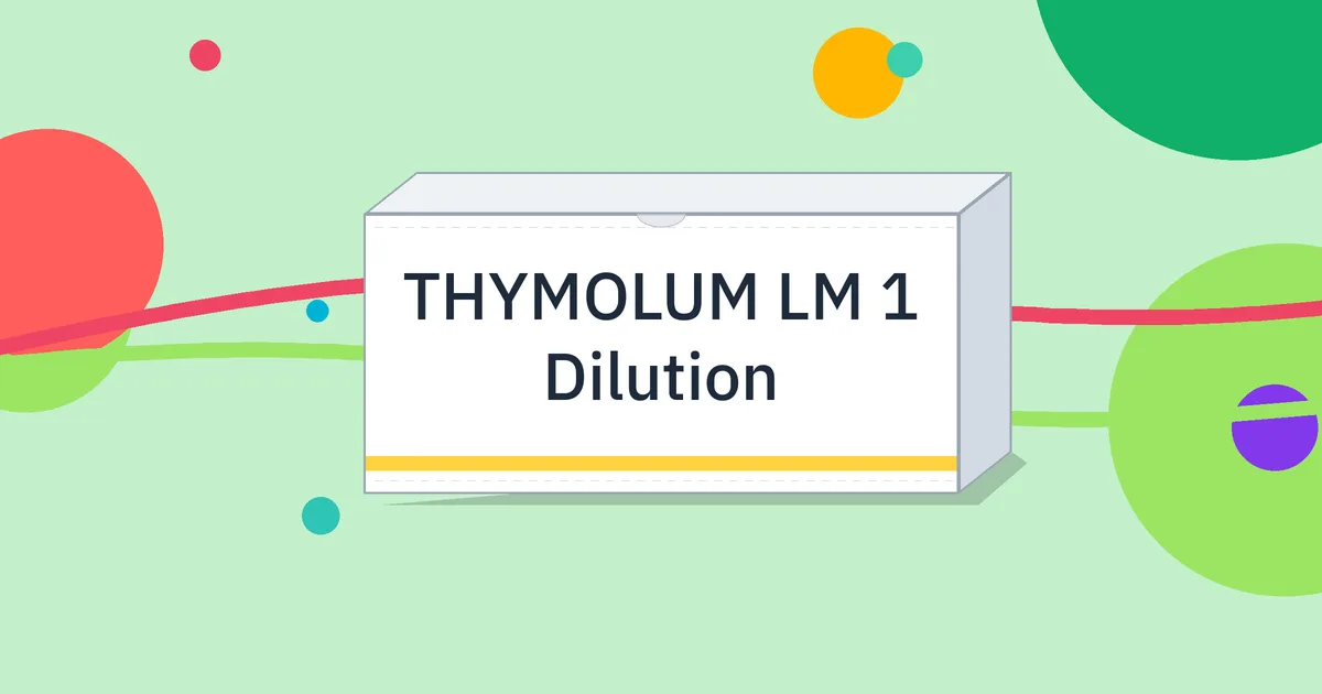 Symbolbild: Packung mit der Aufschrift THYMOLUM LM 1 Dilution (PZN 13222340) – Verfügbarkeit und Bezug in Apotheken in Frankfurt am Main