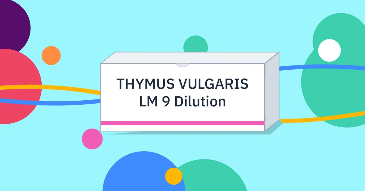 Symbolbild: Packung mit der Aufschrift THYMUS VULGARIS LM 9 Dilution (PZN 13223368) – Verfügbarkeit und Bezug in Apotheken in Frankfurt am Main