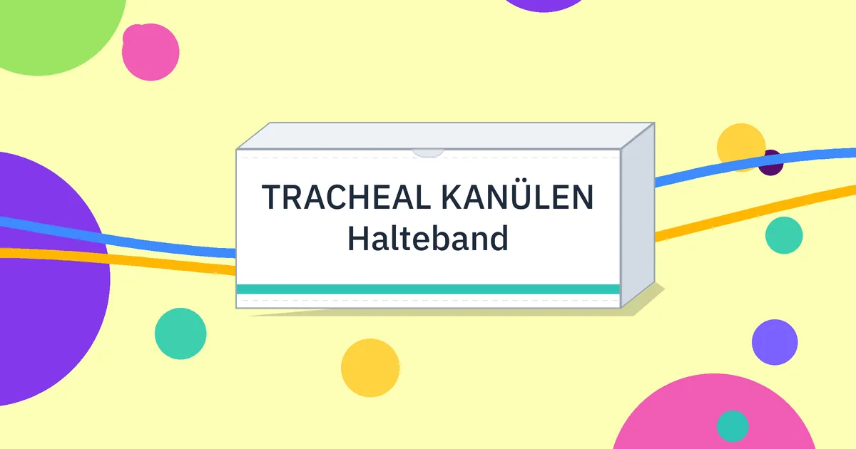 Symbolbild: Packung mit der Aufschrift TRACHEAL KANÜLEN Halteband (PZN 08825102) – Verfügbarkeit und Bezug in Apotheken in Frankfurt am Main