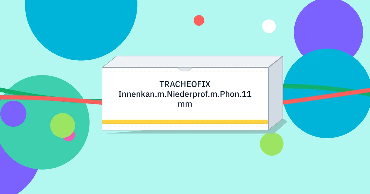 Symbolbild: Packung mit der Aufschrift TRACHEOFIX Innenkan.m.Niederprof.m.Phon.11 mm (PZN 04164939) – Verfügbarkeit und Bezug in Apotheken in Frankfurt am Main