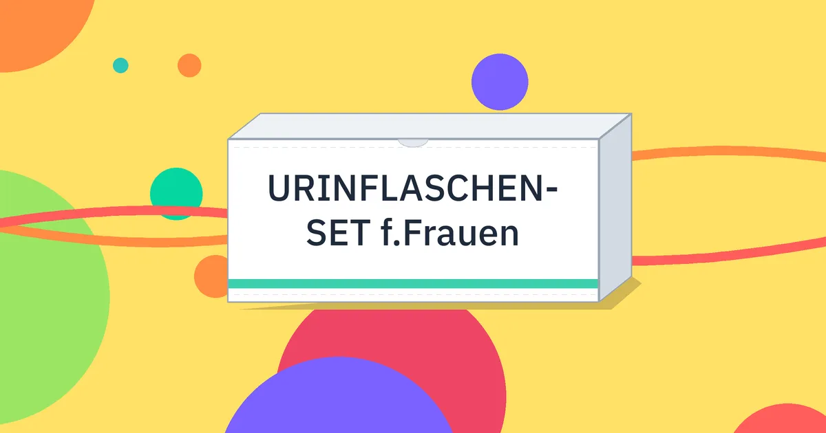 Symbolbild: Packung mit der Aufschrift URINFLASCHEN-SET f.Frauen (PZN 03818356) – Verfügbarkeit und Bezug in Apotheken in Frankfurt am Main