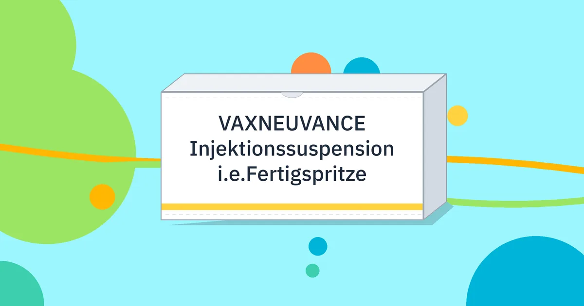 Symbolbild: Packung mit der Aufschrift VAXNEUVANCE Injektionssuspension i.e.Fertigspritze (PZN 18500358) – Verfügbarkeit und Bezug in Apotheken in Frankfurt am Main