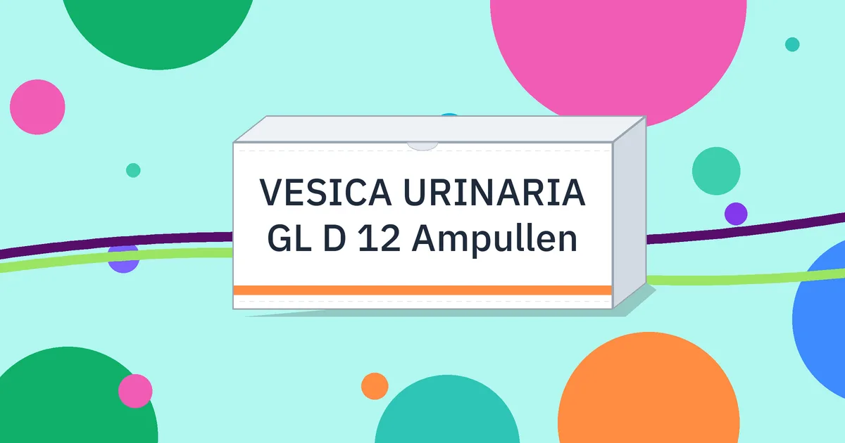 Symbolbild: Packung mit der Aufschrift VESICA URINARIA GL D 12 Ampullen (PZN 03353839) – Verfügbarkeit und Bezug in Apotheken in Frankfurt am Main