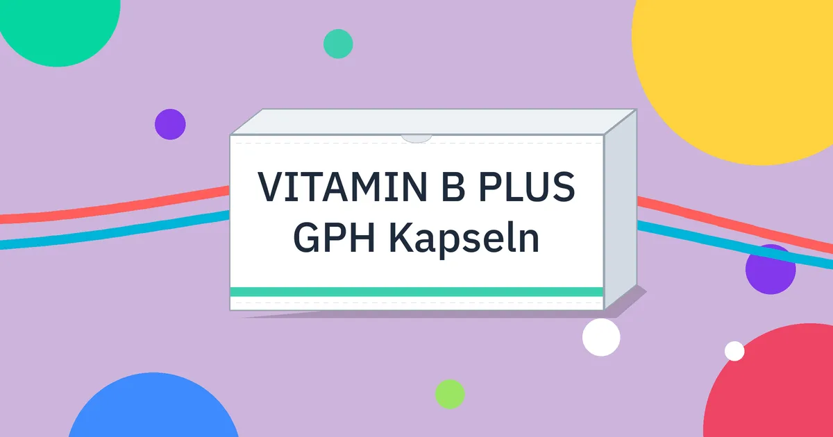Symbolbild: Packung mit der Aufschrift VITAMIN B PLUS GPH Kapseln (PZN 12737473) – Verfügbarkeit und Bezug in Apotheken in Frankfurt am Main