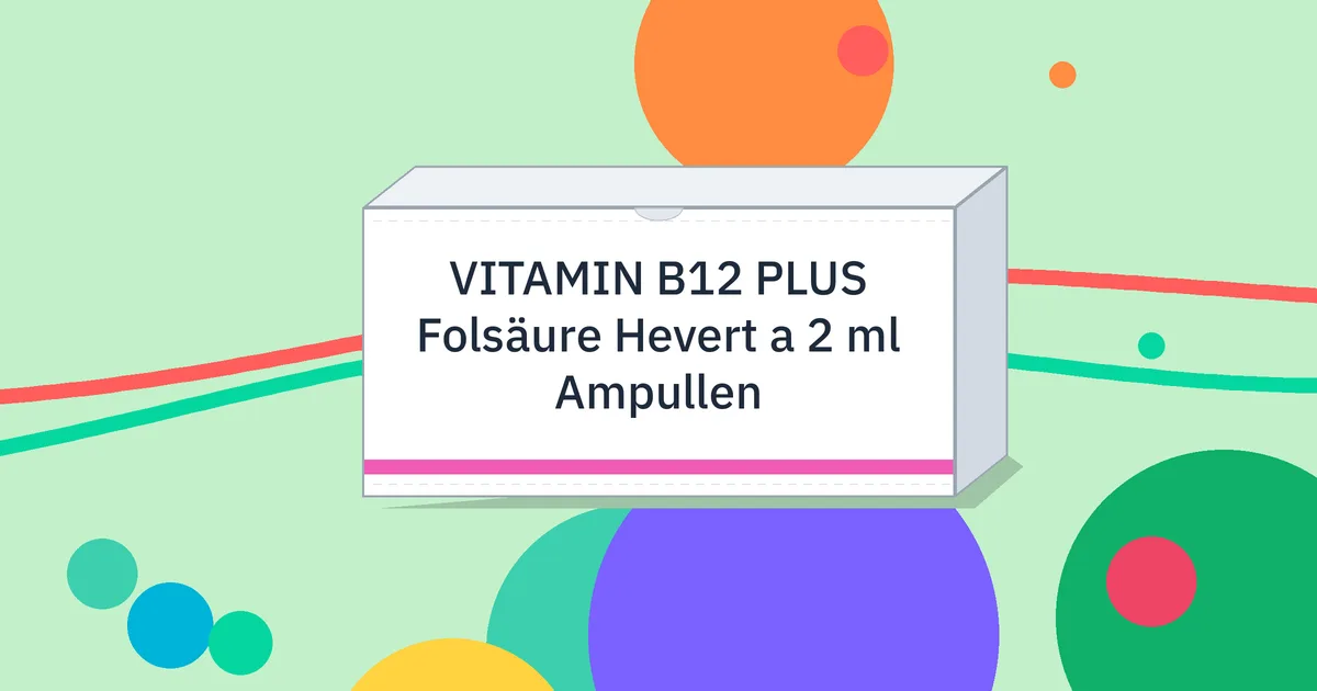 Symbolbild: Packung mit der Aufschrift VITAMIN B12 PLUS Folsäure Hevert a 2 ml Ampullen (PZN 00296093) – Verfügbarkeit und Bezug in Apotheken in Frankfurt am Main