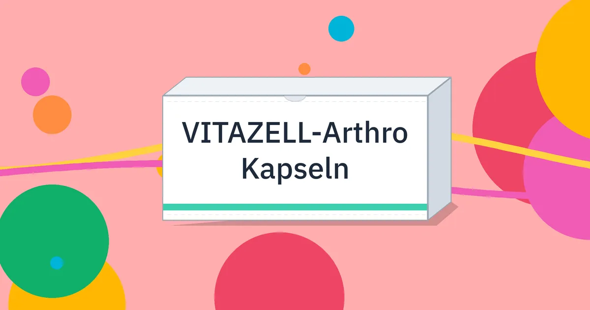 Symbolbild: Packung mit der Aufschrift VITAZELL-Arthro Kapseln (PZN 16681700) – Verfügbarkeit und Bezug in Apotheken in Frankfurt am Main