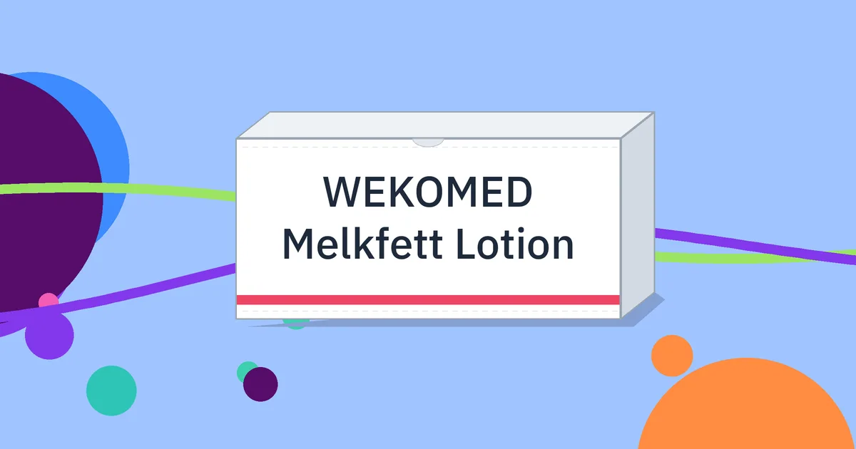 Symbolbild: Packung mit der Aufschrift WEKOMED Melkfett Lotion (PZN 04675373) – Verfügbarkeit und Bezug in Apotheken in Frankfurt am Main