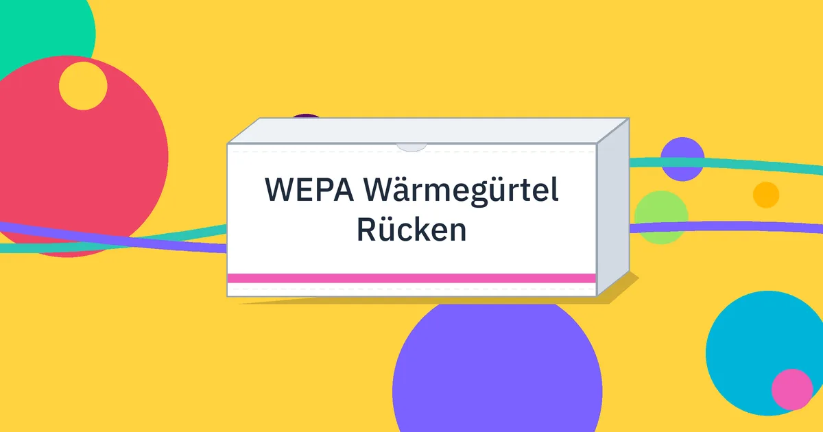 Symbolbild: Packung mit der Aufschrift WEPA Wärmegürtel Rücken (PZN 18877790) – Verfügbarkeit und Bezug in Apotheken in Frankfurt am Main