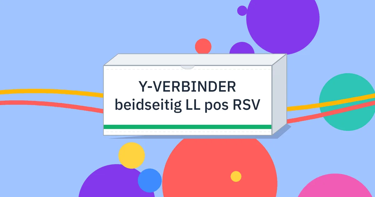 Symbolbild: Packung mit der Aufschrift Y-VERBINDER beidseitig LL pos RSV (PZN 17488201) – Verfügbarkeit und Bezug in Apotheken in Frankfurt am Main