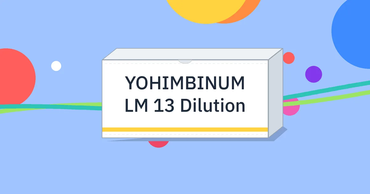 Symbolbild: Packung mit der Aufschrift YOHIMBINUM LM 13 Dilution (PZN 13286021) – Verfügbarkeit und Bezug in Apotheken in Frankfurt am Main