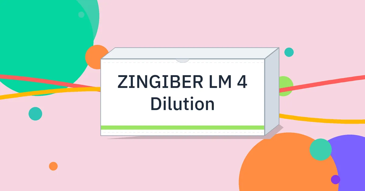 Symbolbild: Packung mit der Aufschrift ZINGIBER LM 4 Dilution (PZN 13301571) – Verfügbarkeit und Bezug in Apotheken in Frankfurt am Main