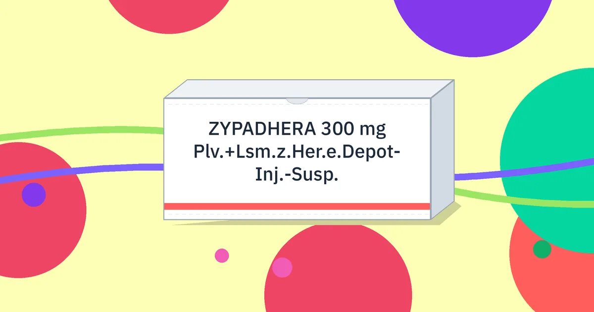 Symbolbild: Packung mit der Aufschrift ZYPADHERA 300 mg Plv.+Lsm.z.Her.e.Depot-Inj.-Susp. (PZN 09322165) – Verfügbarkeit und Bezug in Apotheken in Frankfurt am Main