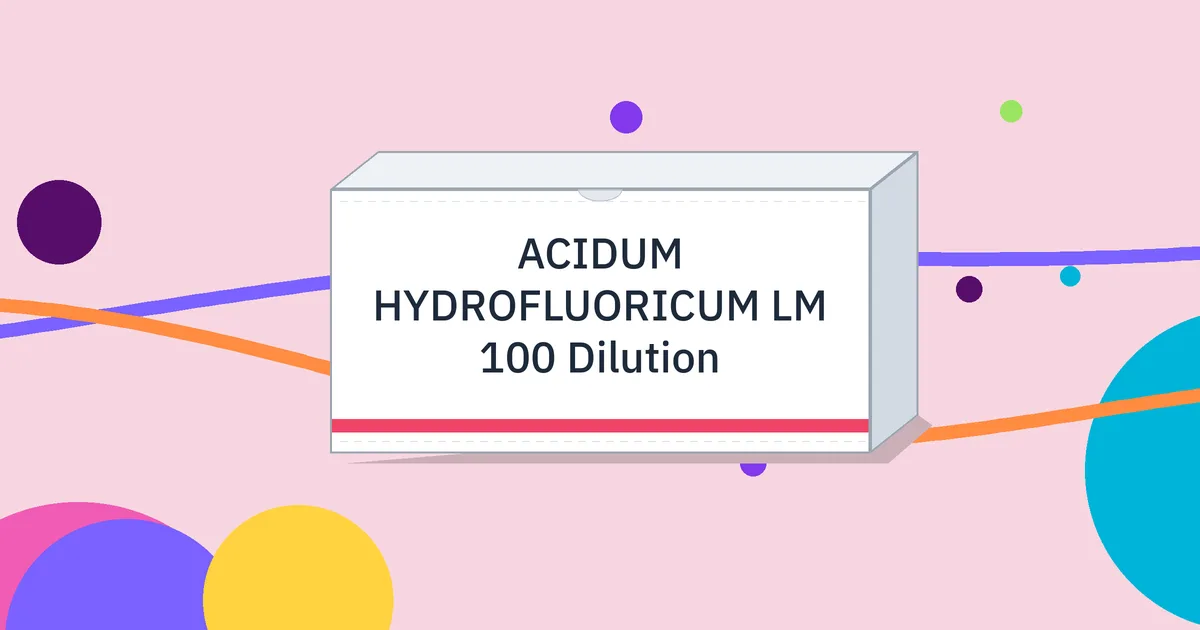 Symbolbild: Packung mit der Aufschrift ACIDUM HYDROFLUORICUM LM 100 Dilution (PZN 13500678) – Verfügbarkeit und Bezug in Apotheken in Frankfurt am Main