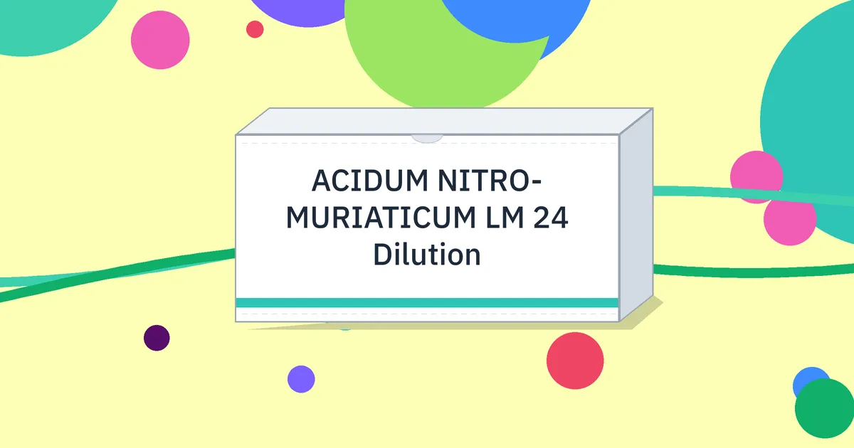 Symbolbild: Packung mit der Aufschrift ACIDUM NITRO-MURIATICUM LM 24 Dilution (PZN 13280426) – Verfügbarkeit und Bezug in Apotheken in Frankfurt am Main