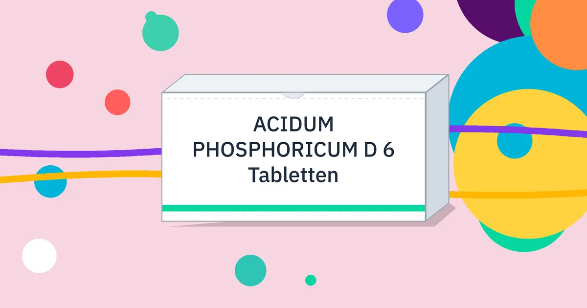 Symbolbild: Packung mit der Aufschrift ACIDUM PHOSPHORICUM D 6 Tabletten (PZN 02119337) – Verfügbarkeit und Bezug in Apotheken in Frankfurt am Main
