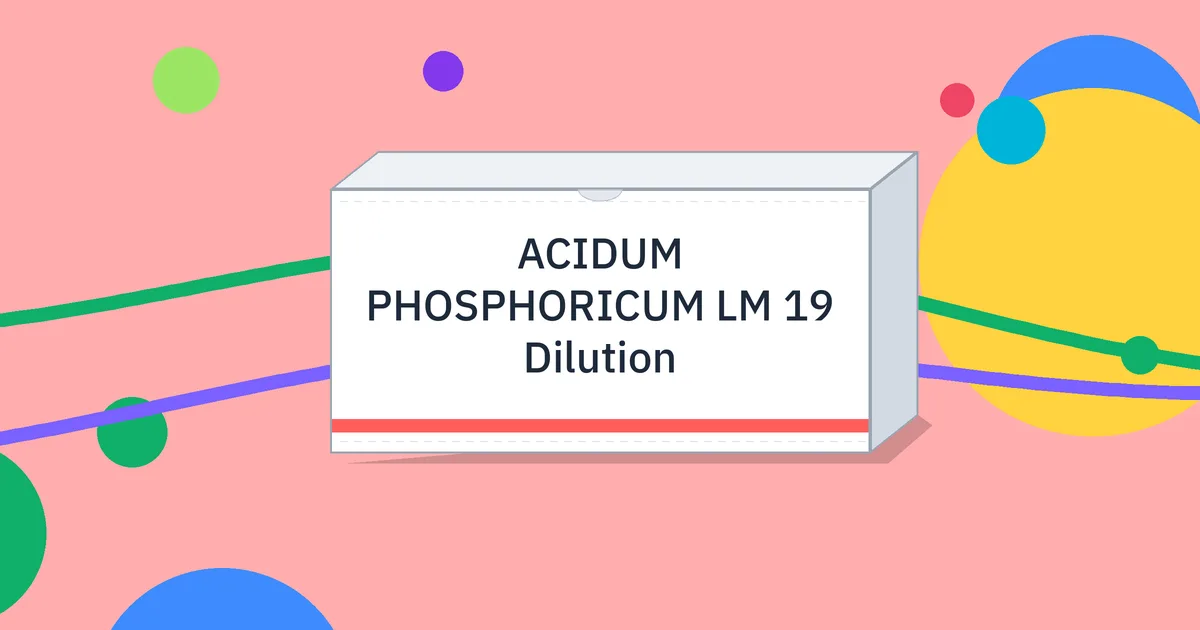 Symbolbild: Packung mit der Aufschrift ACIDUM PHOSPHORICUM LM 19 Dilution (PZN 12753242) – Verfügbarkeit und Bezug in Apotheken in Frankfurt am Main
