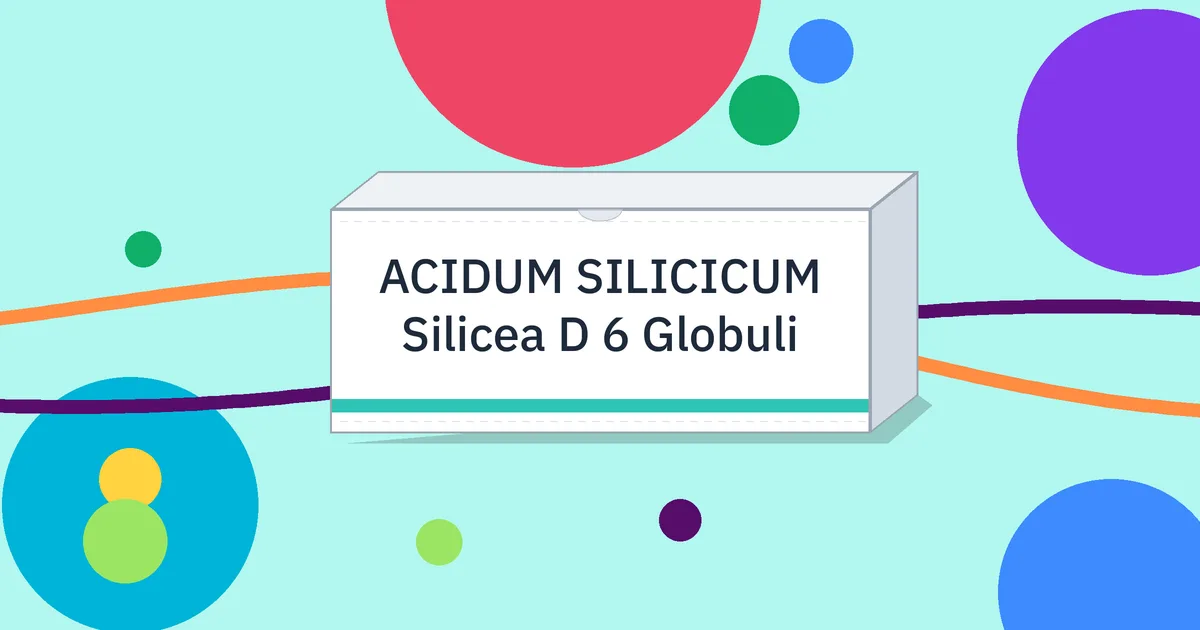 Symbolbild: Packung mit der Aufschrift ACIDUM SILICICUM Silicea D 6 Globuli (PZN 17505879) – Verfügbarkeit und Bezug in Apotheken in Frankfurt am Main