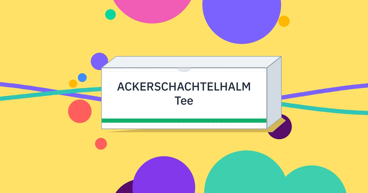 Symbolbild: Packung mit der Aufschrift ACKERSCHACHTELHALM Tee (PZN 16837237) – Verfügbarkeit und Bezug in Apotheken in Frankfurt am Main