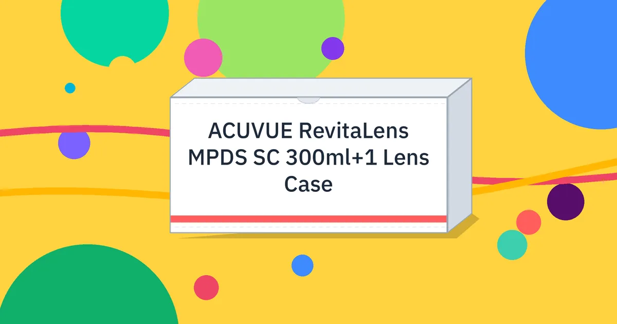 Symbolbild: Packung mit der Aufschrift ACUVUE RevitaLens MPDS SC 300ml+1 Lens Case (PZN 16222599) – Verfügbarkeit und Bezug in Apotheken in Frankfurt am Main