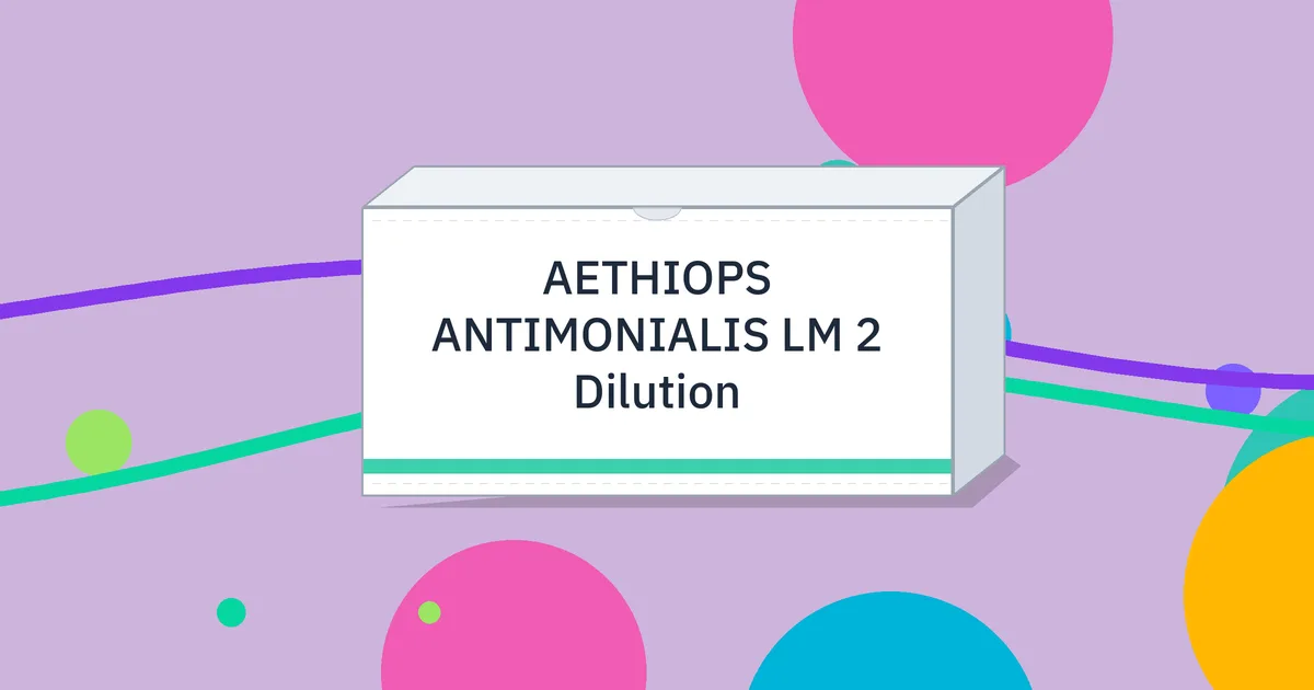 Symbolbild: Packung mit der Aufschrift AETHIOPS ANTIMONIALIS LM 2 Dilution (PZN 13300790) – Verfügbarkeit und Bezug in Apotheken in Frankfurt am Main