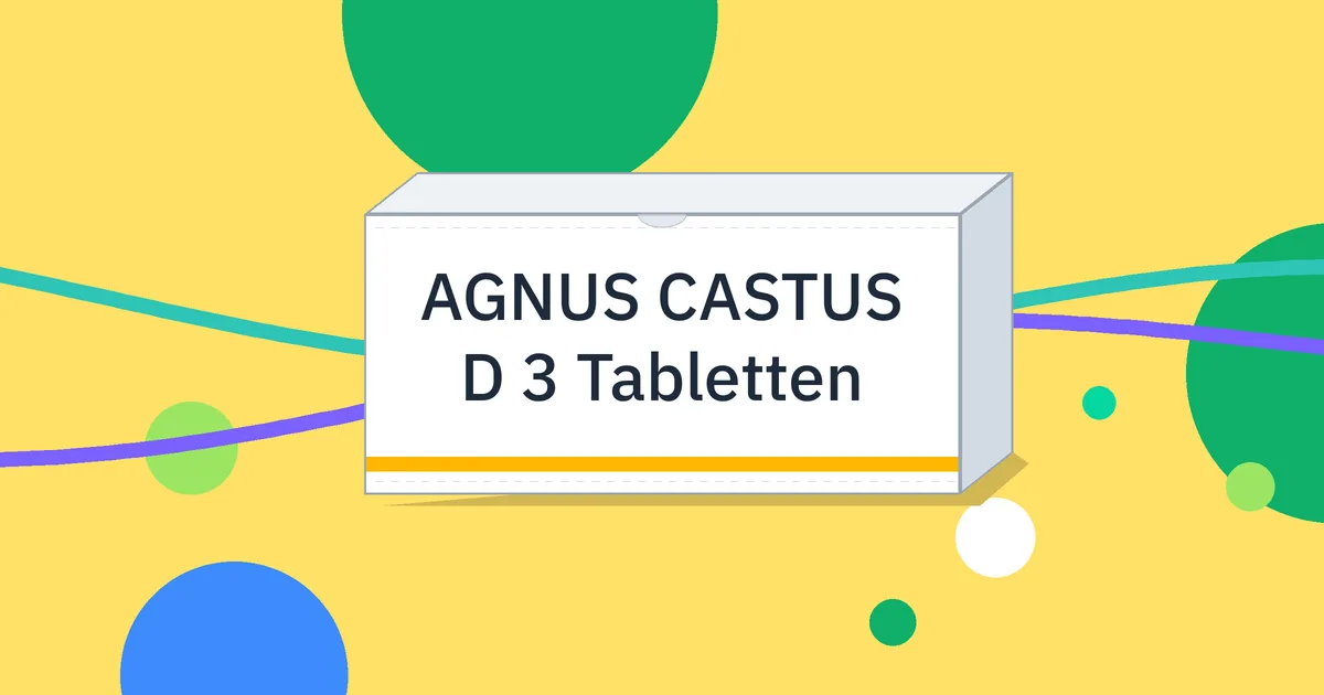 Symbolbild: Packung mit der Aufschrift AGNUS CASTUS D 3 Tabletten (PZN 02624584) – Verfügbarkeit und Bezug in Apotheken in Frankfurt am Main