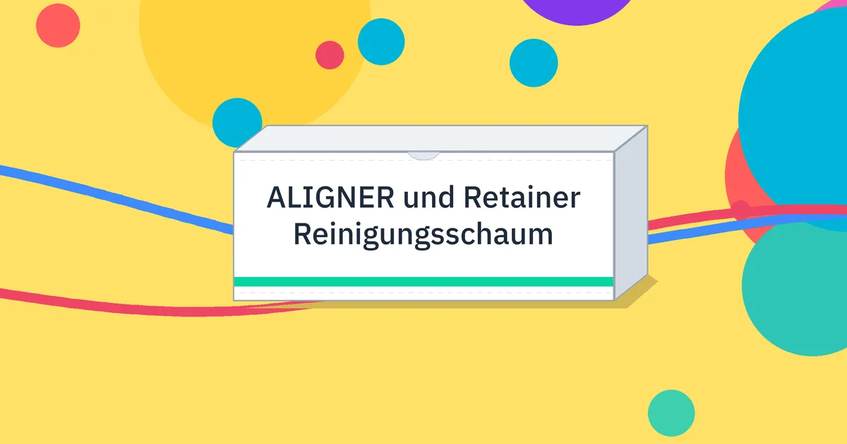 Symbolbild: Packung mit der Aufschrift ALIGNER und Retainer Reinigungsschaum (PZN 19859618) – Verfügbarkeit und Bezug in Apotheken in Frankfurt am Main