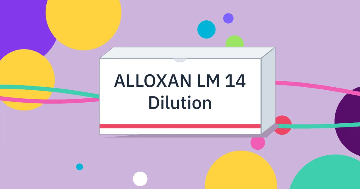 Symbolbild: Packung mit der Aufschrift ALLOXAN LM 14 Dilution (PZN 13312043) – Verfügbarkeit und Bezug in Apotheken in Frankfurt am Main