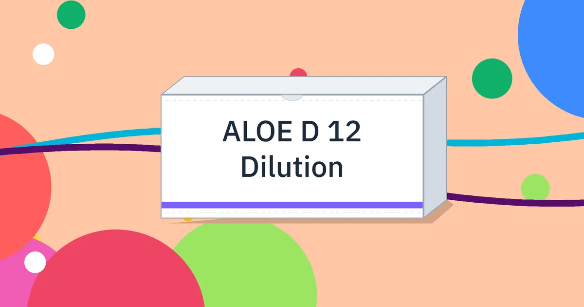 Symbolbild: Packung mit der Aufschrift ALOE D 12 Dilution (PZN 02606155) – Verfügbarkeit und Bezug in Apotheken in Frankfurt am Main