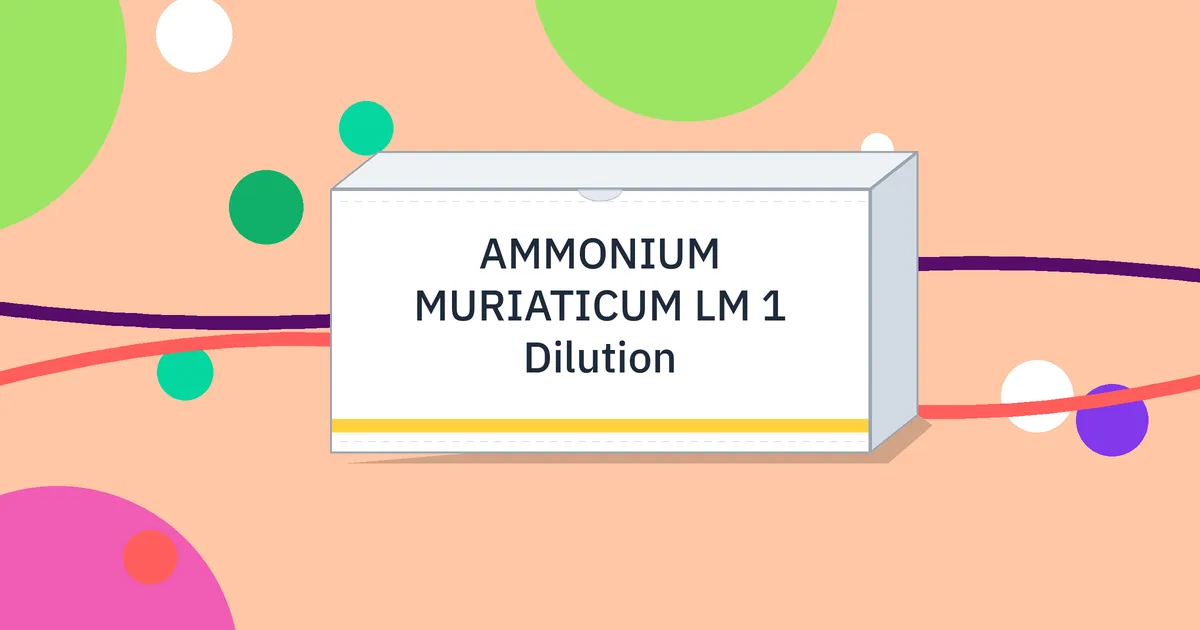 Symbolbild: Packung mit der Aufschrift AMMONIUM MURIATICUM LM 1 Dilution (PZN 12760934) – Verfügbarkeit und Bezug in Apotheken in Frankfurt am Main