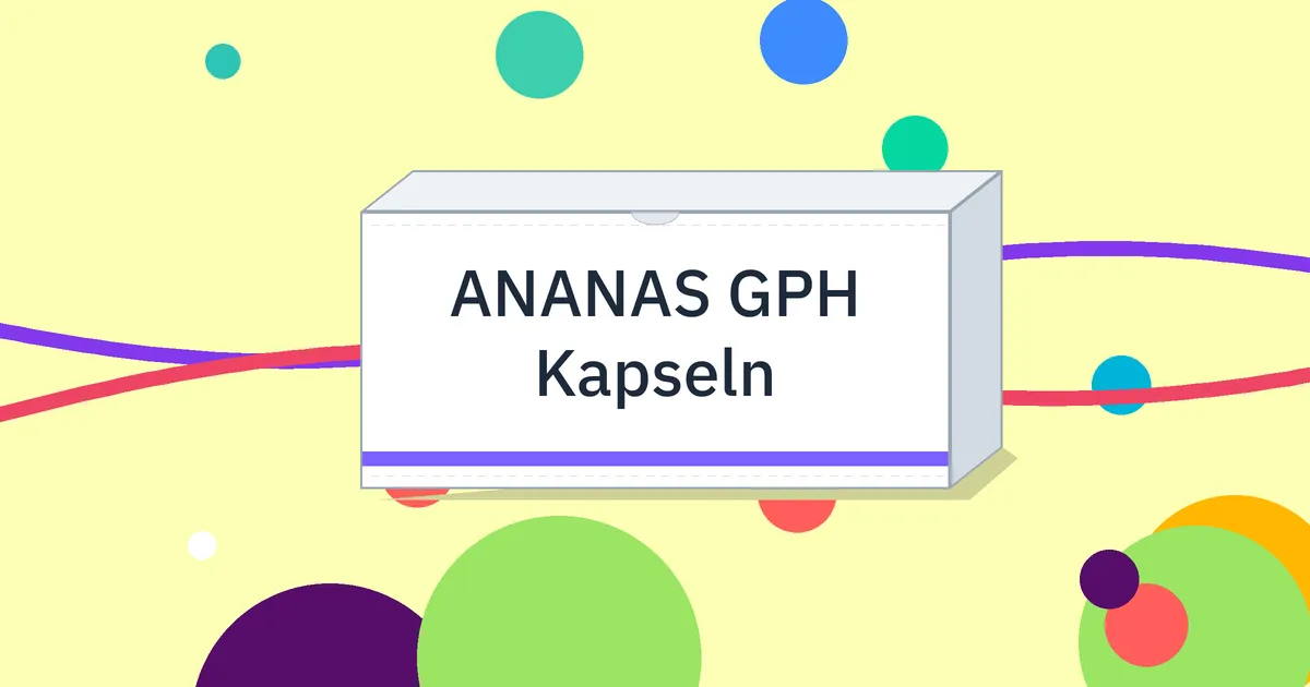 Symbolbild: Packung mit der Aufschrift ANANAS GPH Kapseln (PZN 02564706) – Verfügbarkeit und Bezug in Apotheken in Frankfurt am Main