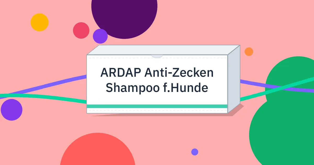 Symbolbild: Packung mit der Aufschrift ARDAP Anti-Zecken Shampoo f.Hunde (PZN 14004935) – Verfügbarkeit und Bezug in Apotheken in Frankfurt am Main