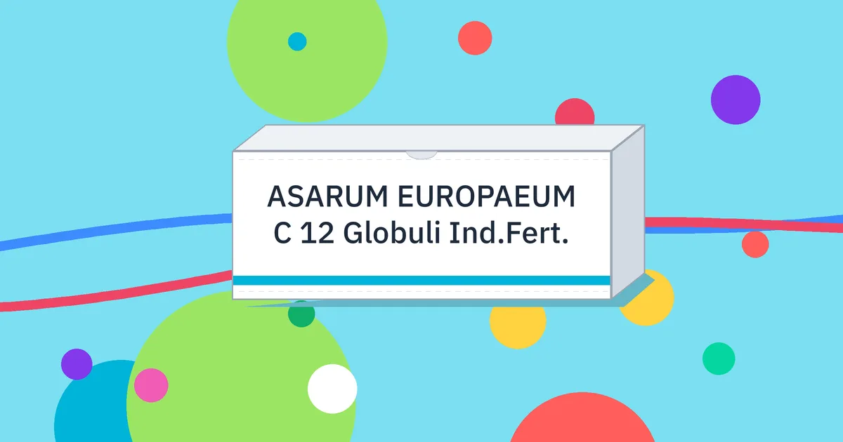 Symbolbild: Packung mit der Aufschrift ASARUM EUROPAEUM C 12 Globuli Ind.Fert. (PZN 17681760) – Verfügbarkeit und Bezug in Apotheken in Frankfurt am Main