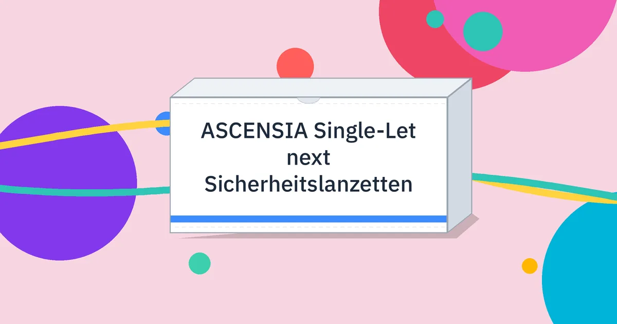 Symbolbild: Packung mit der Aufschrift ASCENSIA Single-Let next Sicherheitslanzetten (PZN 19371785) – Verfügbarkeit und Bezug in Apotheken in Frankfurt am Main