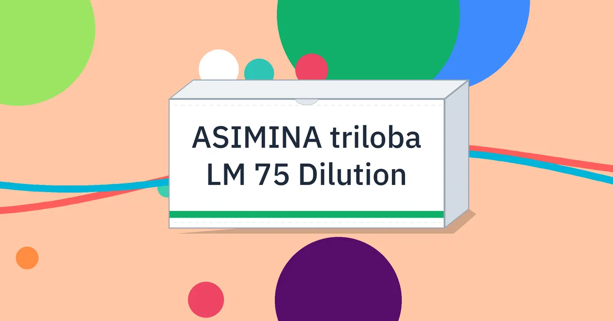 Symbolbild: Packung mit der Aufschrift ASIMINA triloba LM 75 Dilution (PZN 13402473) – Verfügbarkeit und Bezug in Apotheken in Frankfurt am Main