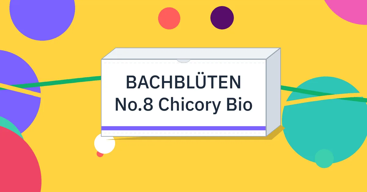 Symbolbild: Packung mit der Aufschrift BACHBLÜTEN No.8 Chicory Bio (PZN 10310546) – Verfügbarkeit und Bezug in Apotheken in Frankfurt am Main