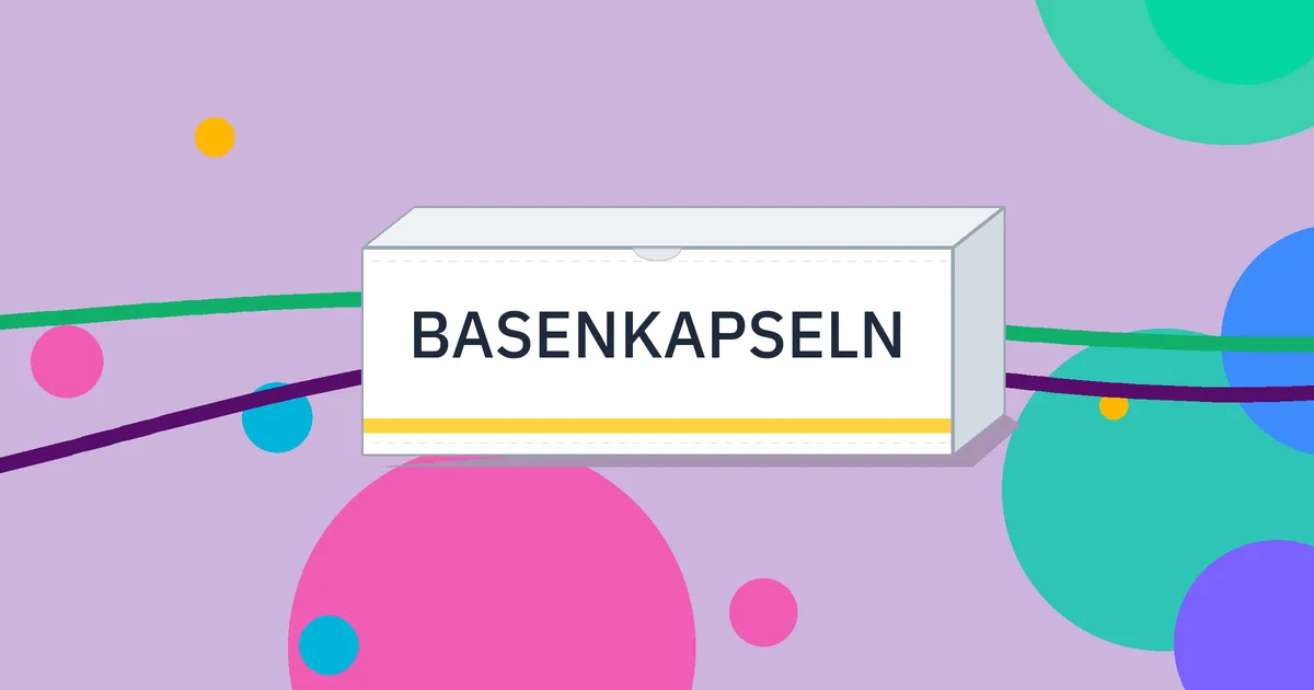 Symbolbild: Packung mit der Aufschrift BASENKAPSELN (PZN 00117699) – Verfügbarkeit und Bezug in Apotheken in Frankfurt am Main