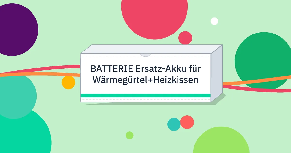 Symbolbild: Packung mit der Aufschrift BATTERIE Ersatz-Akku für Wärmegürtel+Heizkissen (PZN 10217605) – Verfügbarkeit und Bezug in Apotheken in Frankfurt am Main