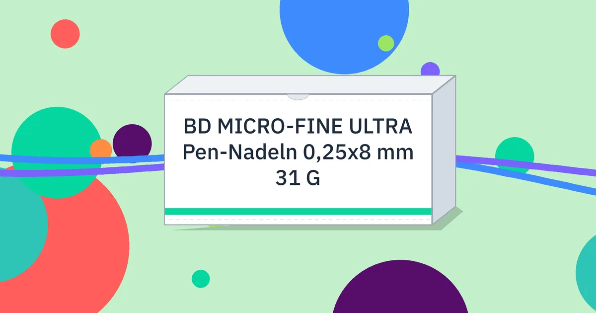 Symbolbild: Packung mit der Aufschrift BD MICRO-FINE ULTRA Pen-Nadeln 0,25x8 mm 31 G (PZN 10914965) – Verfügbarkeit und Bezug in Apotheken in Frankfurt am Main