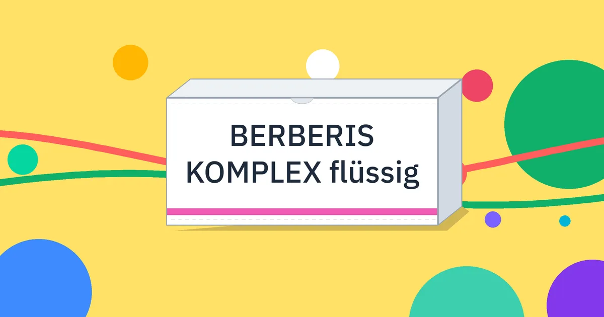 Symbolbild: Packung mit der Aufschrift BERBERIS KOMPLEX flüssig (PZN 02194190) – Verfügbarkeit und Bezug in Apotheken in Frankfurt am Main