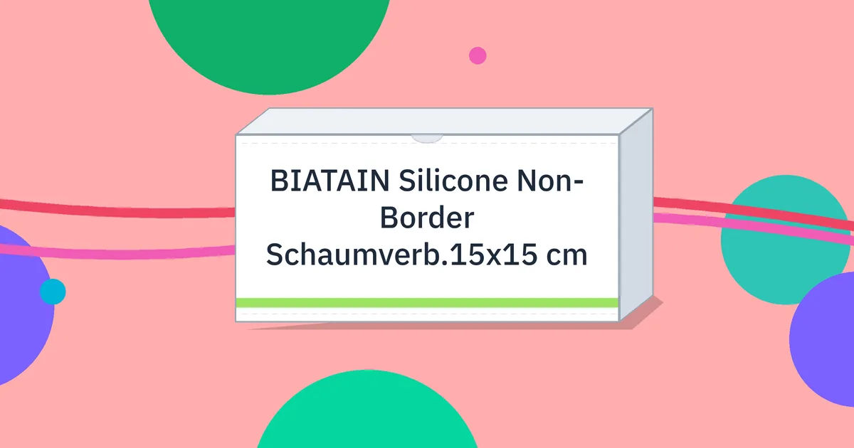 Symbolbild: Packung mit der Aufschrift BIATAIN Silicone Non-Border Schaumverb.15x15 cm (PZN 12381800) – Verfügbarkeit und Bezug in Apotheken in Frankfurt am Main