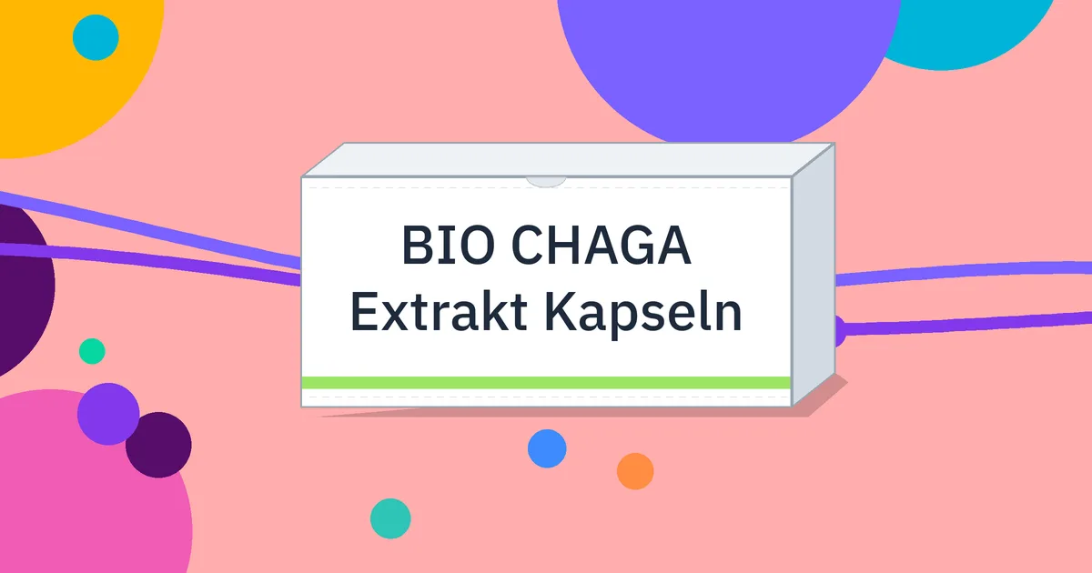 Symbolbild: Packung mit der Aufschrift BIO CHAGA Extrakt Kapseln (PZN 10790569) – Verfügbarkeit und Bezug in Apotheken in Frankfurt am Main