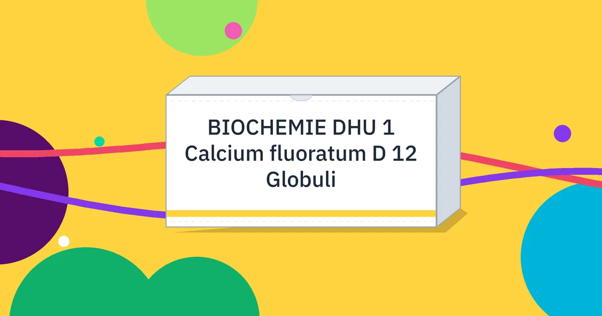 Symbolbild: Packung mit der Aufschrift BIOCHEMIE DHU 1 Calcium fluoratum D 12 Globuli (PZN 10545864) – Verfügbarkeit und Bezug in Apotheken in Frankfurt am Main